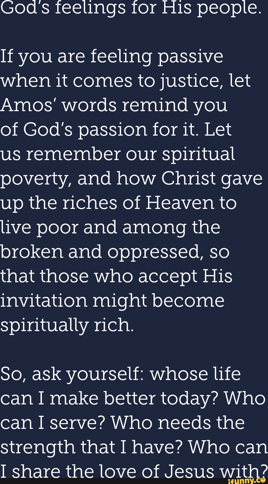 God's feelings for His people. If you are feeling passive when it comes ...