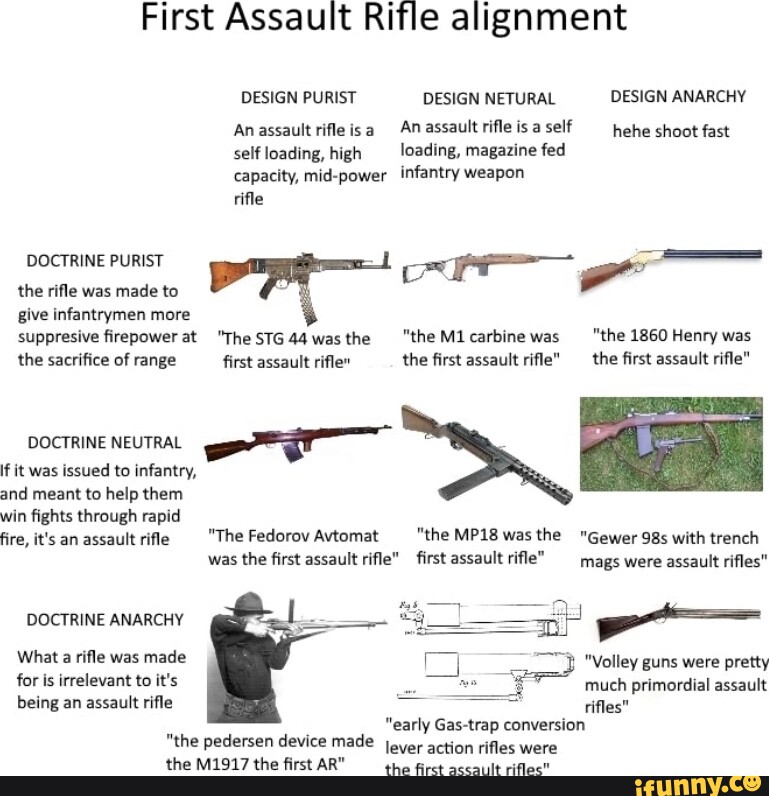 First Assault Rifle alignment DESIGN PURIST DESIGN NETURAL DESIGN ...