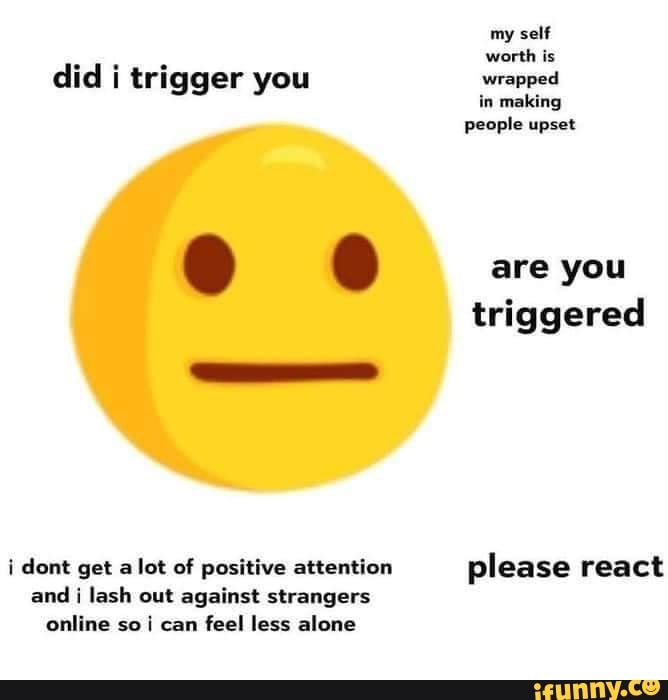 Did i trigger you wrapped i dont get a lot of positive attention and ...