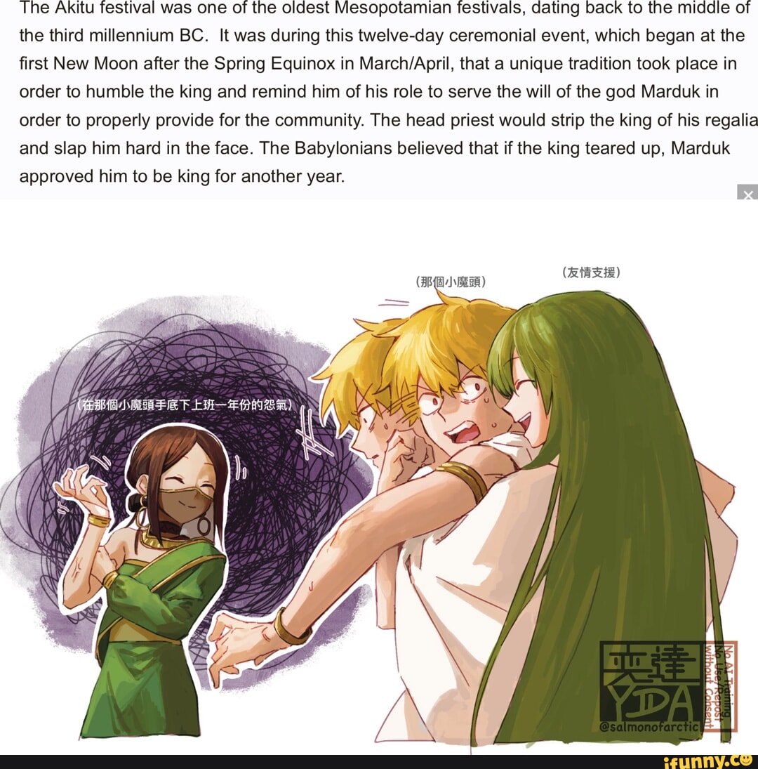 'The Akitu festival was one of the oldest Mesopotamian festivals ...