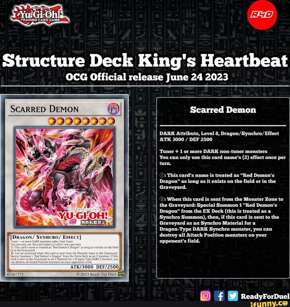 Structure Deck King's Heartbeat OCG Official release June 24 2023 ...