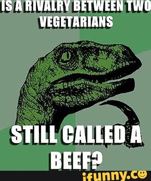 A RIVALRY BETWEEN THO VEGETARIANS STILL CALLED A BEEF? - iFunny