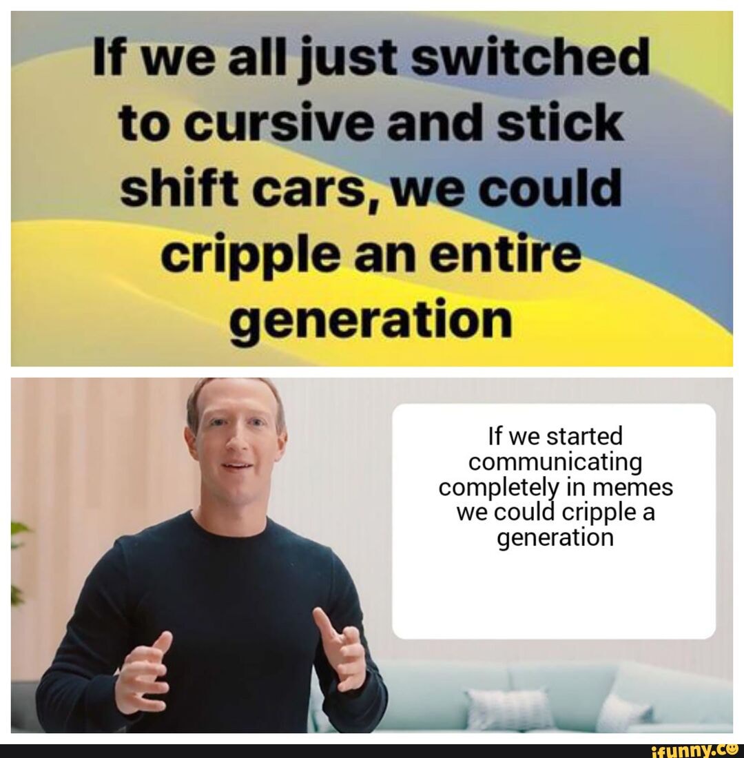 If we all just switched to cursive and stick shift cars, we could ...