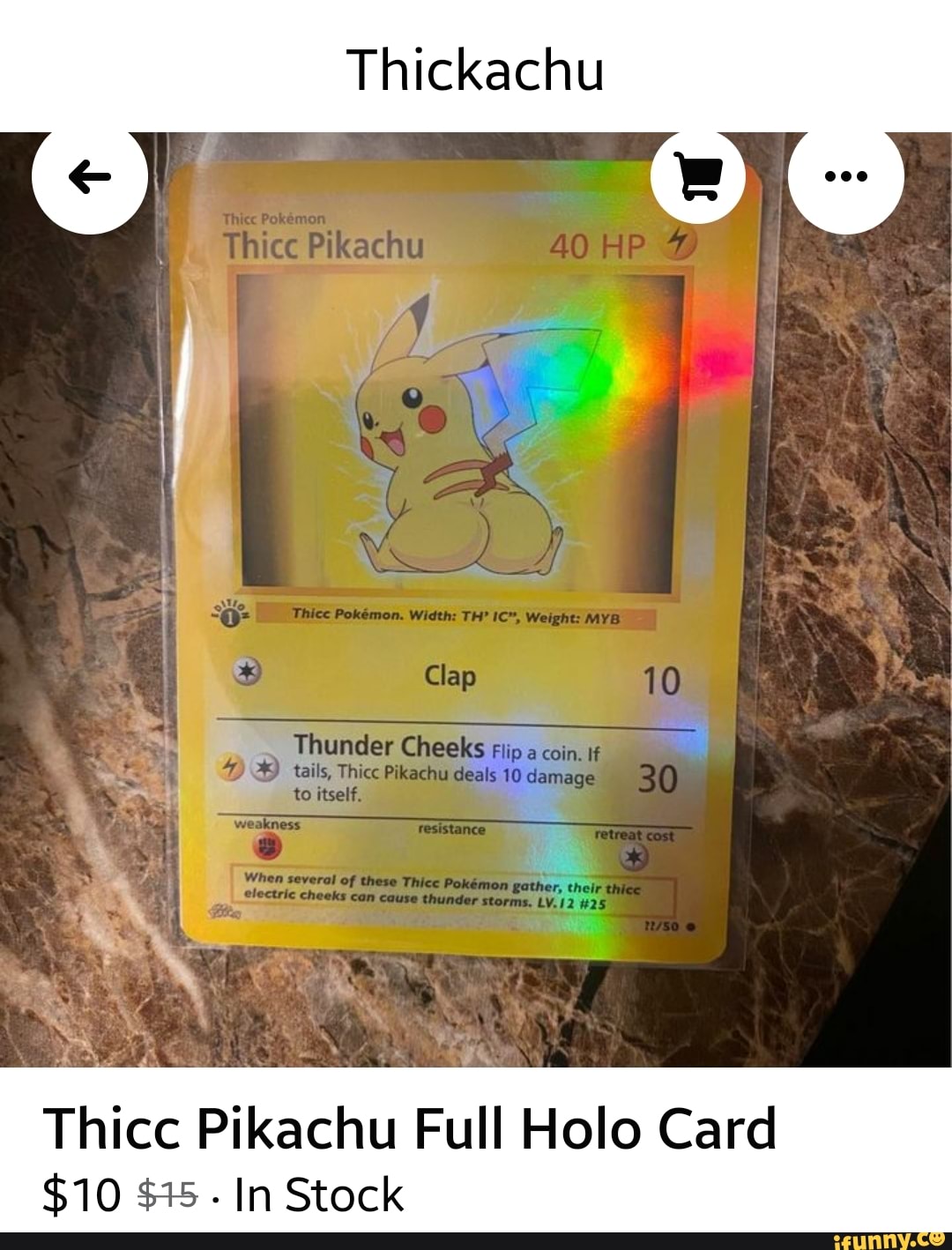 Thickachu 'TThhice TOP Clap 10 Thunder Cheeks a DED 10 demage 30 of th ...