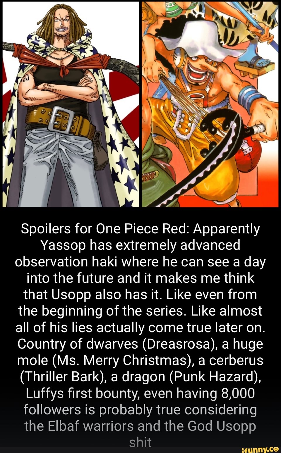 Spoilers for One Piece Red: Apparently Yassop has extremely advanced ...