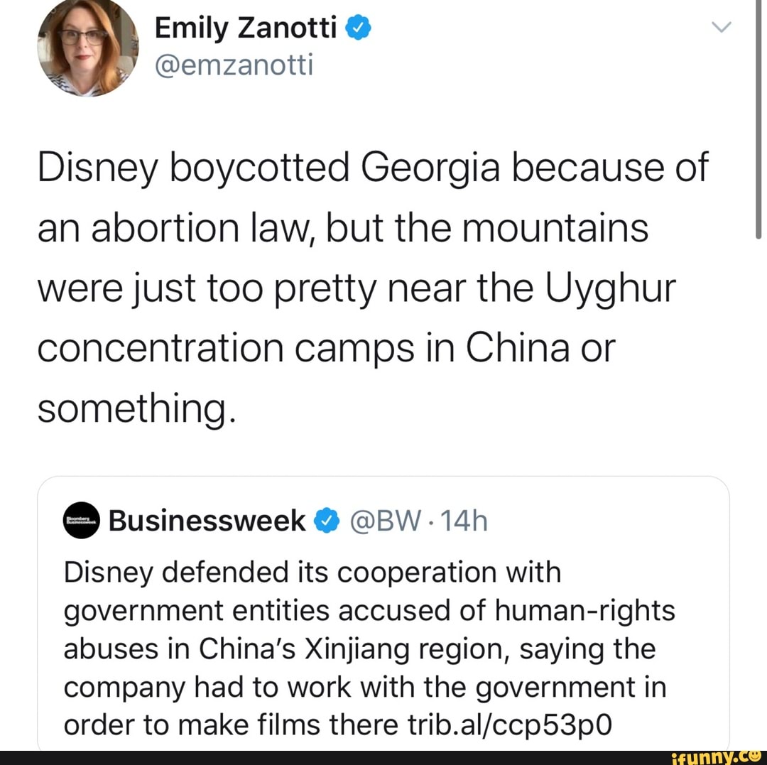 Emily @emzanotti Disney boycotted Georgia because of an abortion law ...