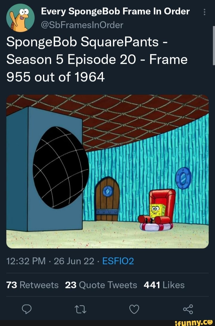 Every SpongeBob Frame In Order @SbFramesInOrder SpongeBob SquarePants ...