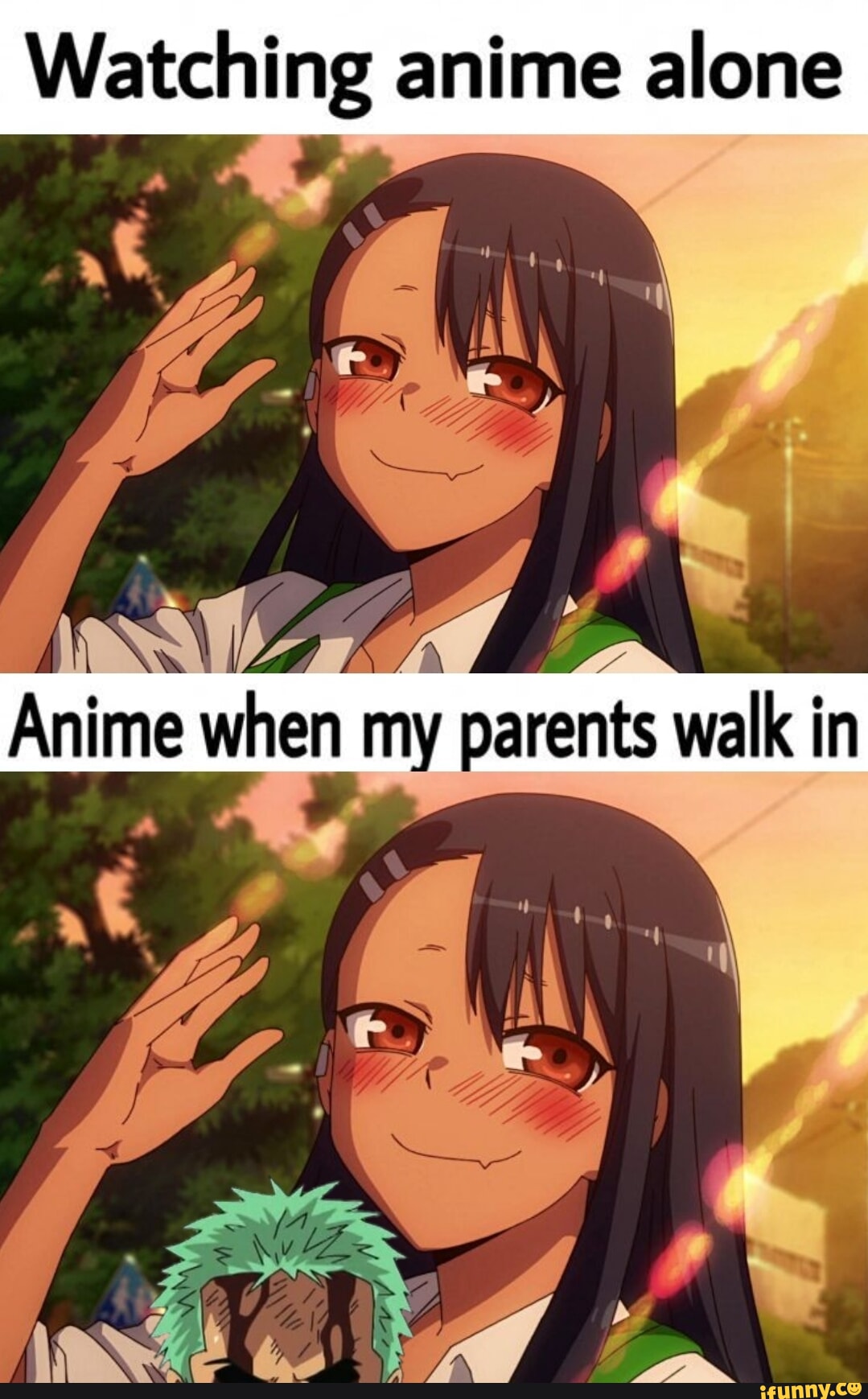 Watching anime alone Anime when my parents walk in - iFunny
