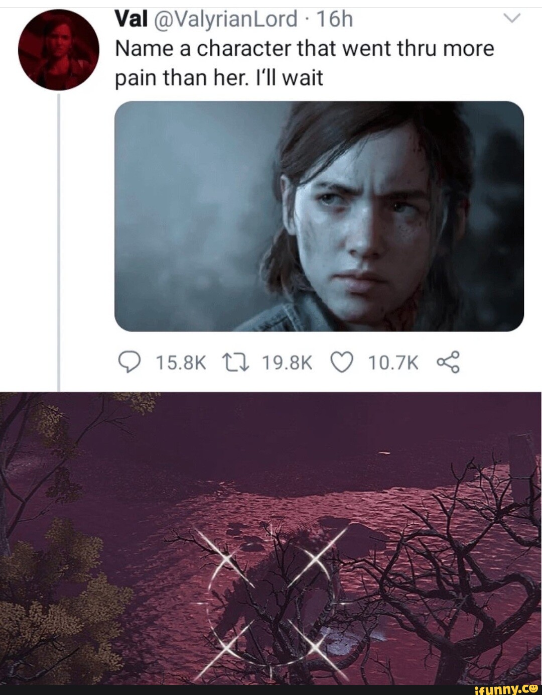 Val @ValyrianLord Name a character that went thru more pain than her. I ...