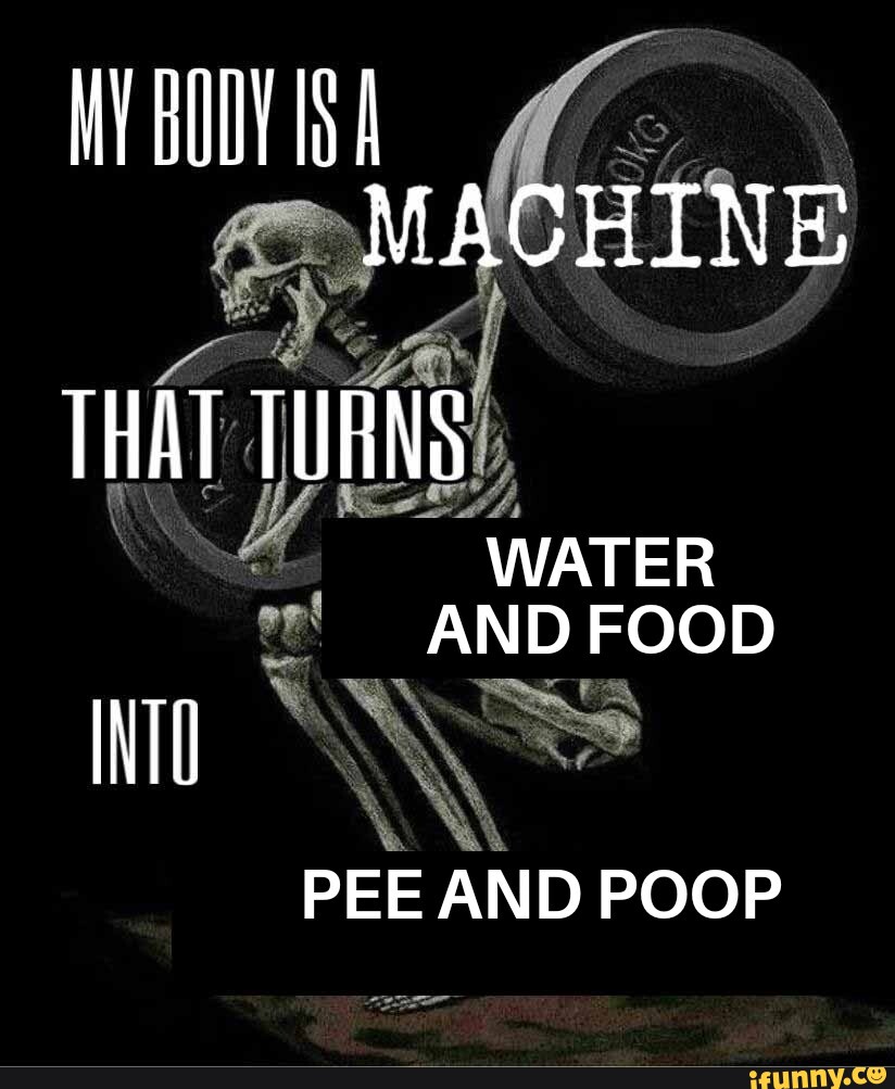 NY MACHINE THAT TURNS WATER AND FOOD AN PEE AND POOP - iFunny