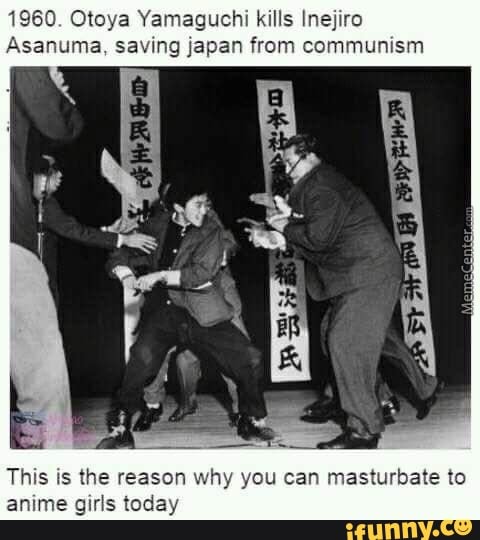 1960. Otoya Yamaguchi kills Inejiro Asanuma, saving japan from ...