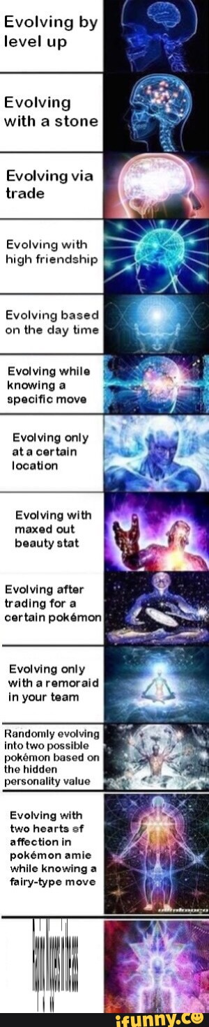 Evolving by level up Evolving with a stone Evolving via trade Evolving ...