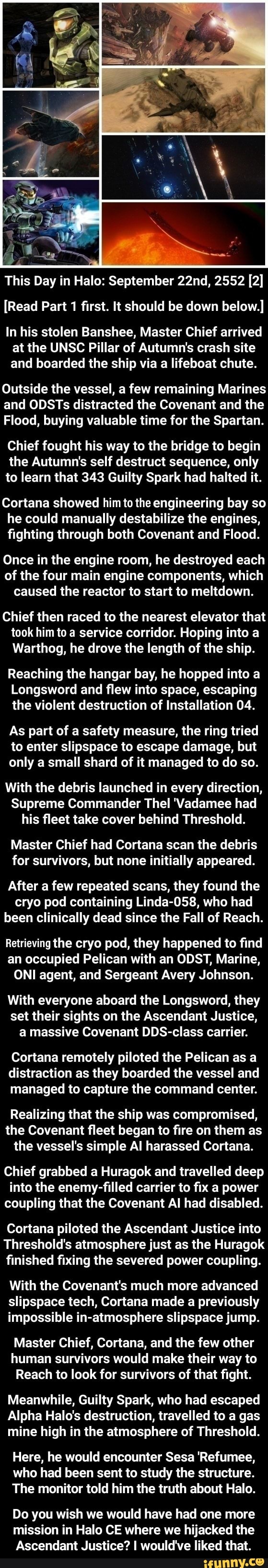 This Day in Halo: September 22nd, 2552 [2] [Read Part 1 first. It ...