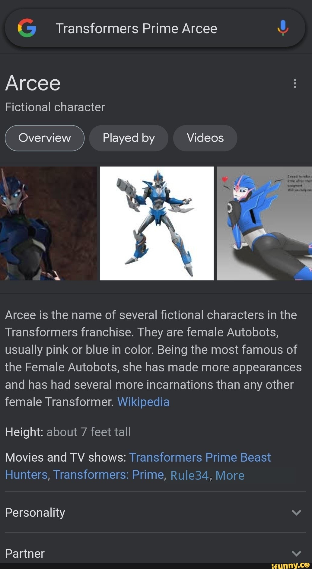Transformers Prime Arcee Arcee Fictional character Overview Played by ...