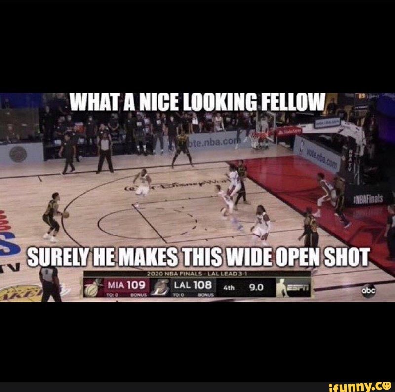 WHAT NICE LOOKING FELLOW SURELY HE MAKES THIS WIDE OPEN SHOT 2020 NBA ...