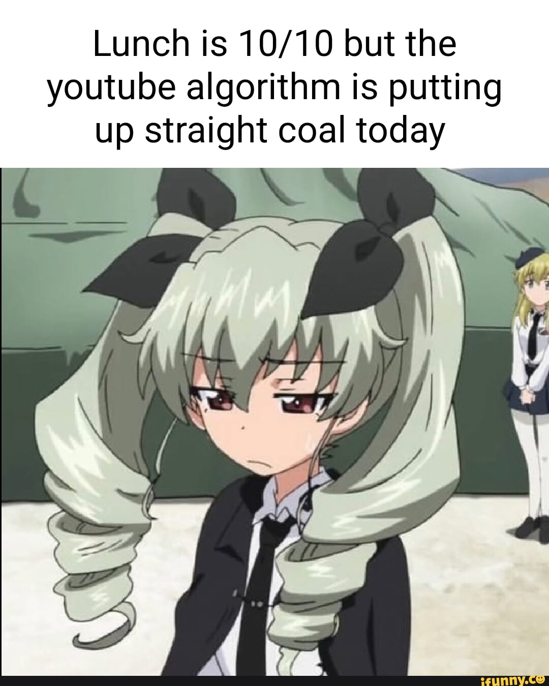 Lunch is but the youtube algorithm is putting up straight coal today ...