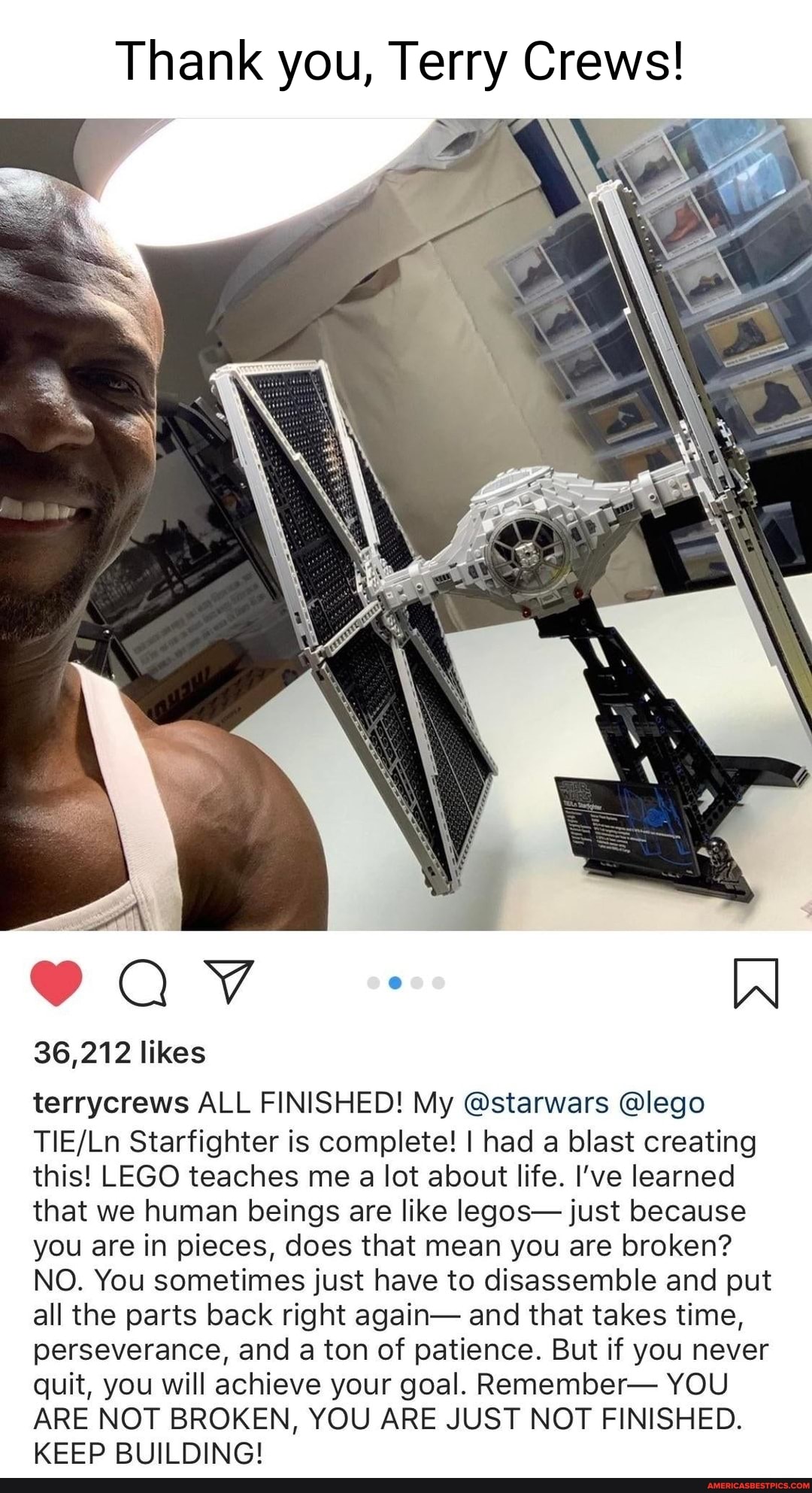 Thank you, Terry Crews! 36,212 likes terrycrews ALL FINISHED! My ...