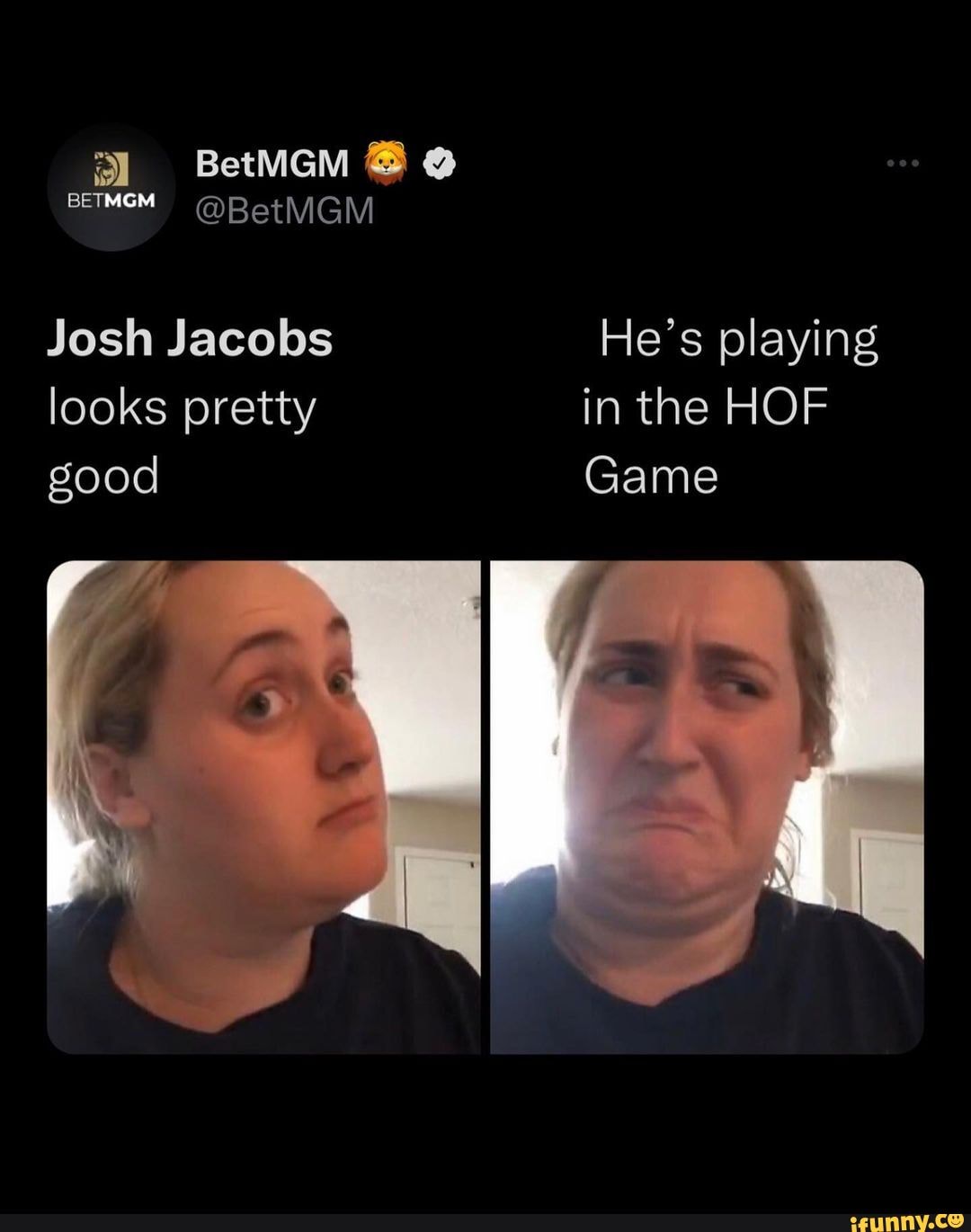 BETMGM Bet Josh Jacobs looks pretty good He's playing in the HOF Game ...