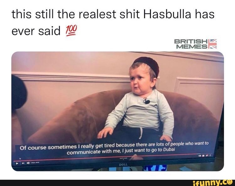 This still the realest shit Hasbulla has BRITISH MEMES ever said mes ...