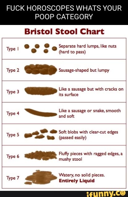 FUCK HOROSCOPES WHATS YOUR POOP CATEGORY Bristol Stool Chart ...