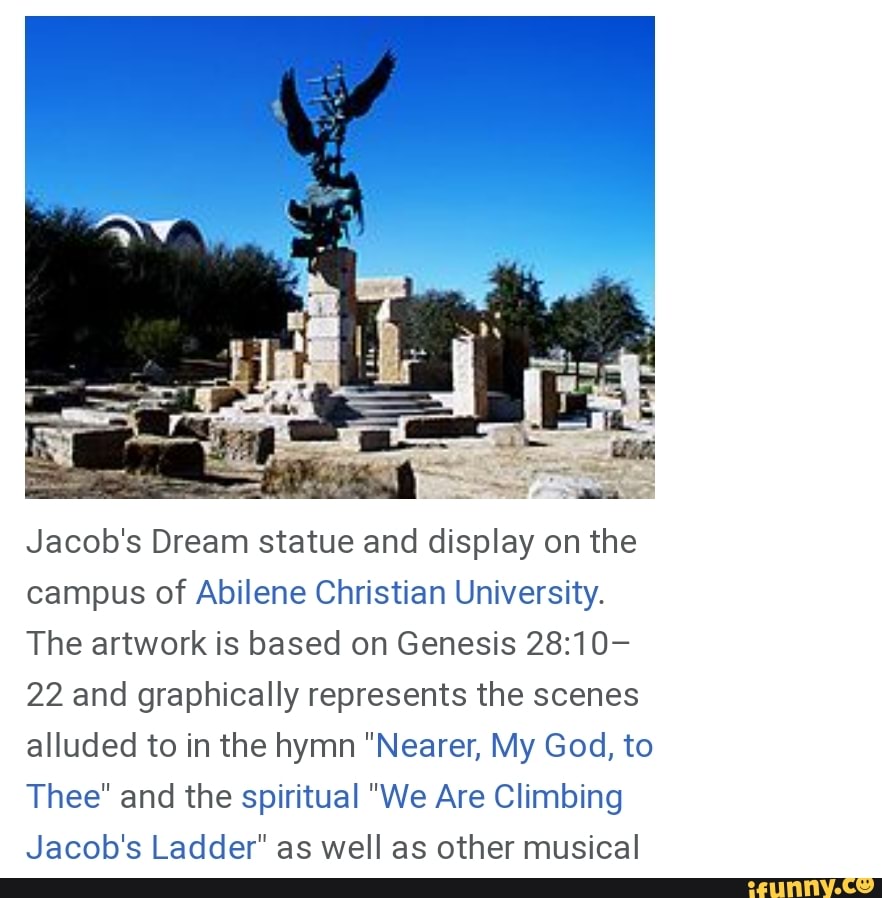 Jacob's Dream statue and display on the campus of Abilene Christian ...