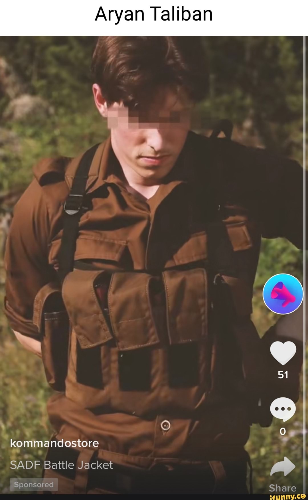 Aryan Taliban kommandostore SADF Battle Jacket Sponsored Share - iFunny