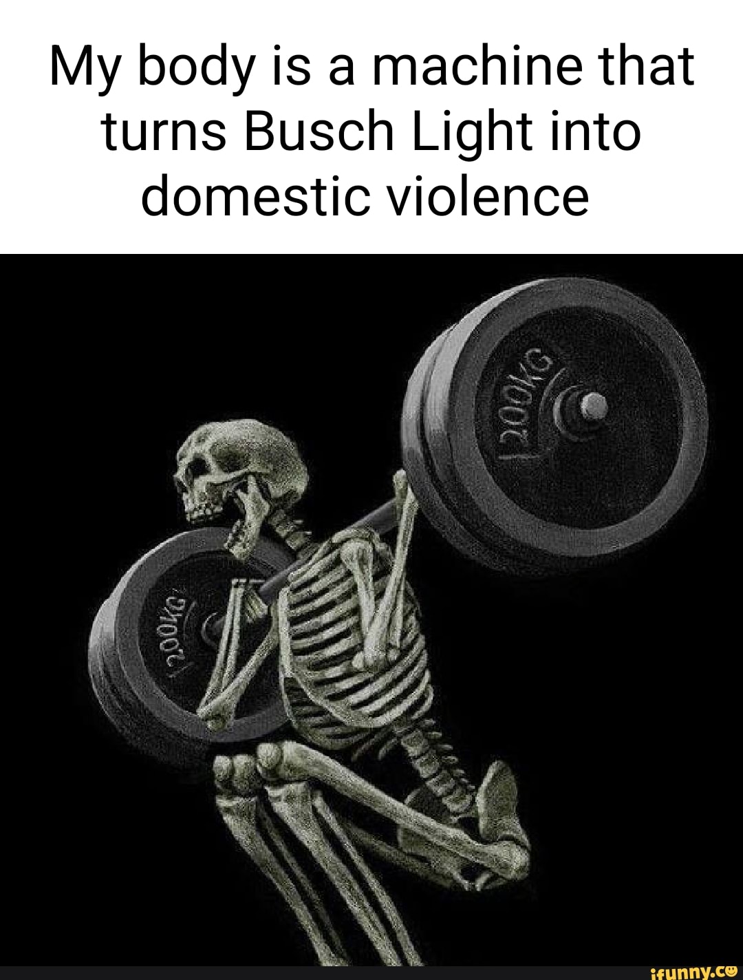 My body is machine that turns Busch Light into domestic violence - iFunny