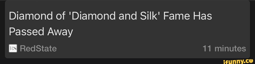 Diamond of 'Diamond and Silk' Fame Has Passed Away its} RedState 11 ...