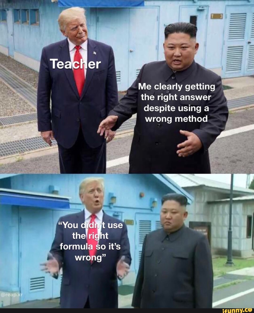 Me clearly getting - the right answer despite using a wrong method - iFunny