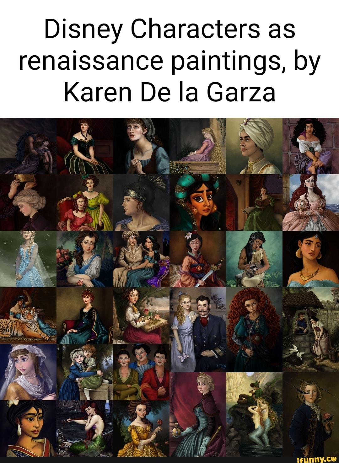 Disney Characters as renaissance paintings, by Karen De la Garza " aS ...