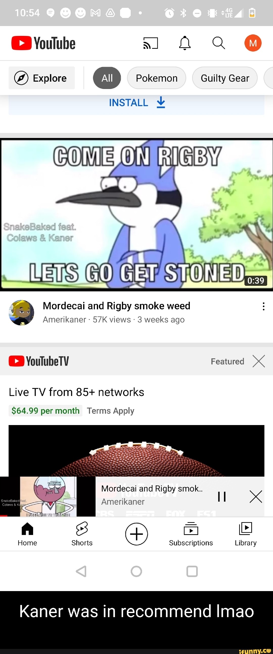 YouTube s] A Q @ Explore @ Pokemon Guilty Gear INSTALL COME Mordecai ...