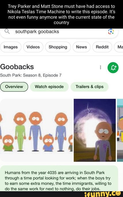 Trey Parker and Matt Stone must have had access to Nikola Teslas Time ...