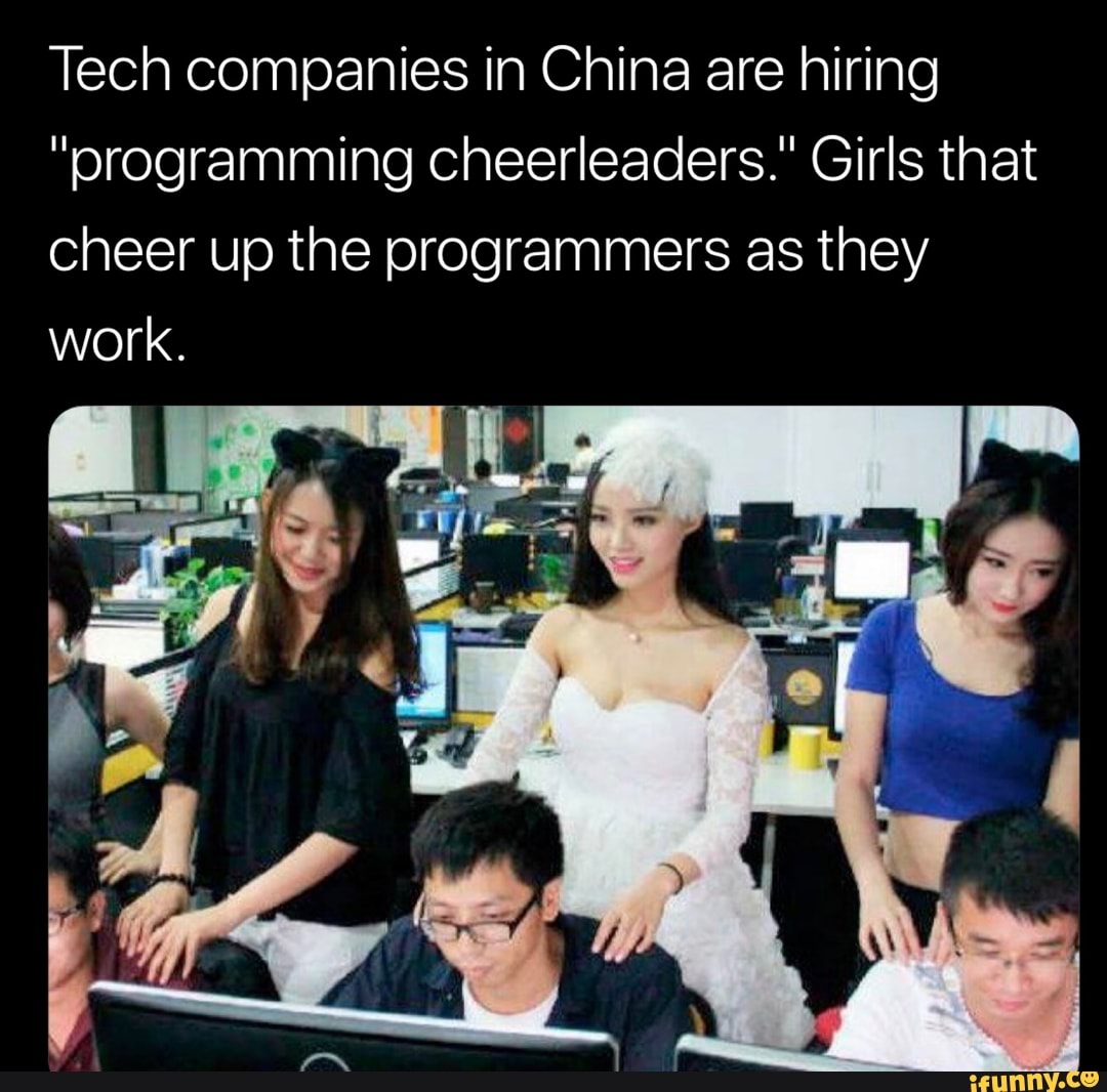 Tech companies in China are hiring ”programming cheerleaders." Girls ...