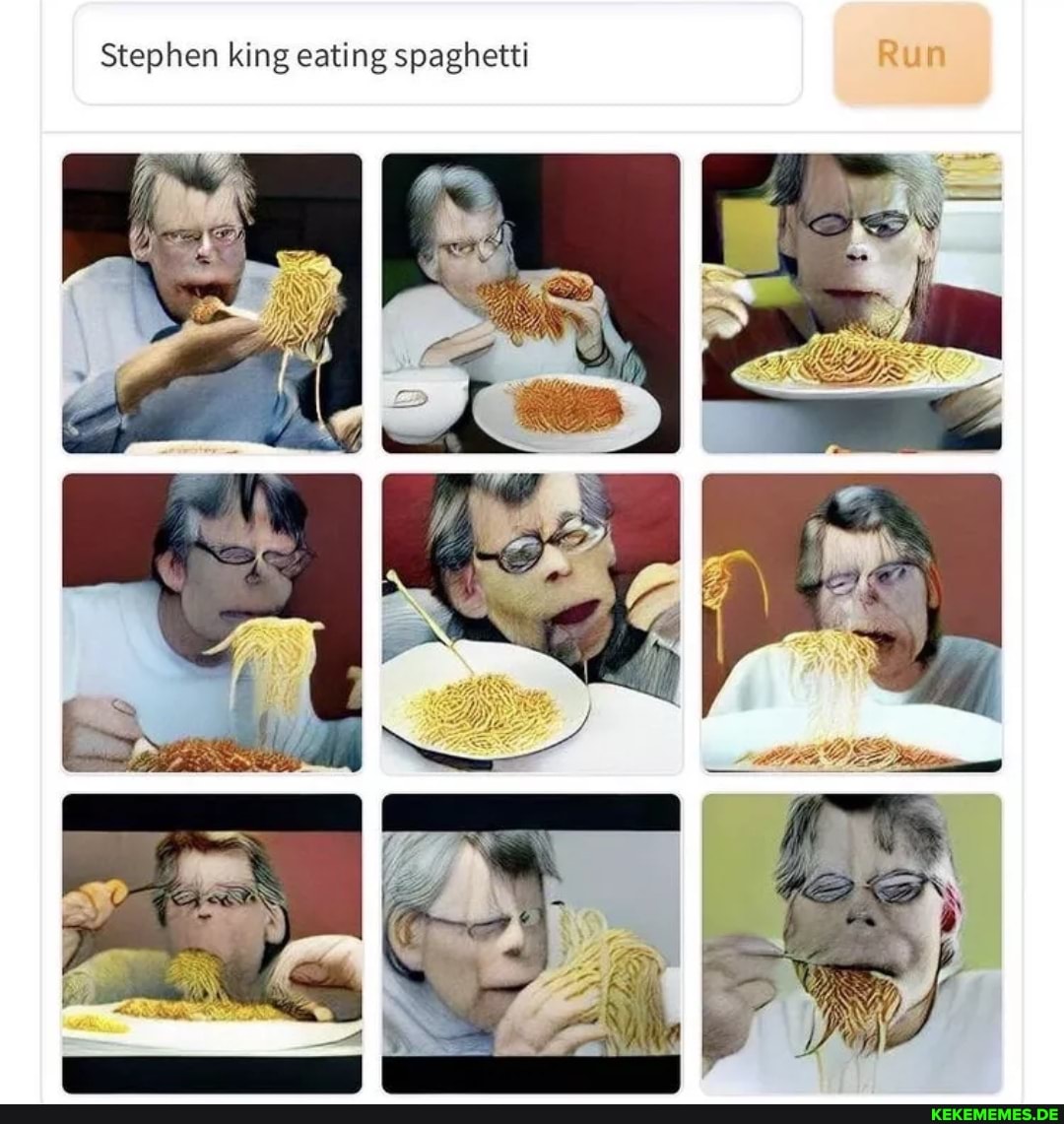 Stephen king eating spaghetti - Keke