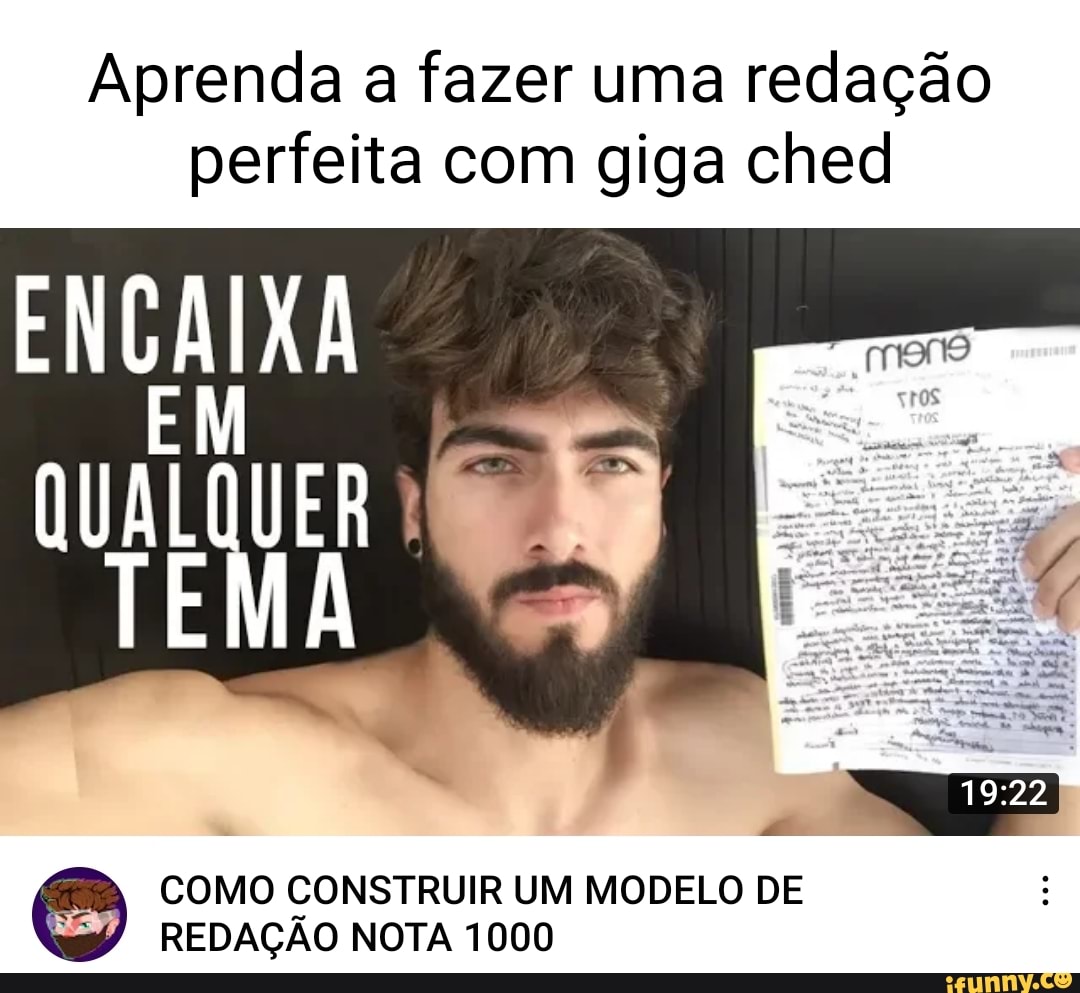 Aprenda fazer uma redação perfeita com giga ched ENCAIXA EM QUALQUER ...
