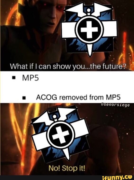 / What if I can show you...the futur'e? ACOG removed from MP5 No! Stop ...
