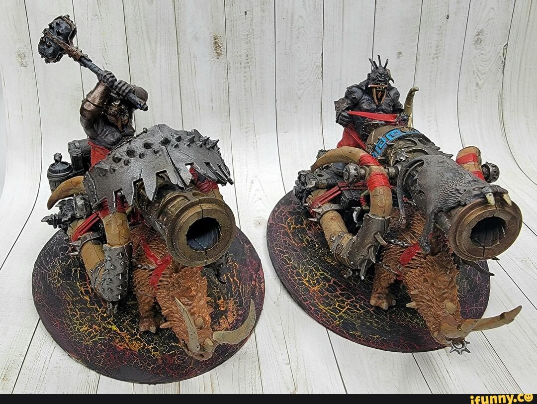 Ogor Mawtribes Ironblasters, painted by Ben Tuite July 2021 - iFunny Brazil