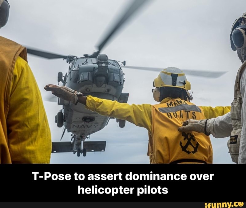 T-Pose to assert dominance over helicopter pilots - T-Pose to assert ...