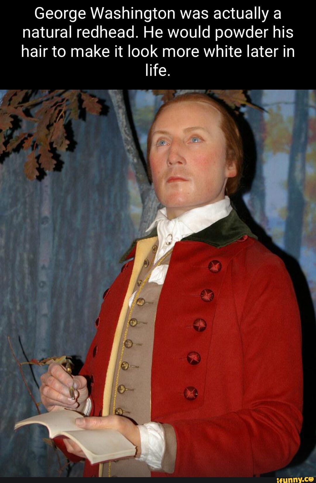 George Washington was actually a natural redhead. He would powder his ...