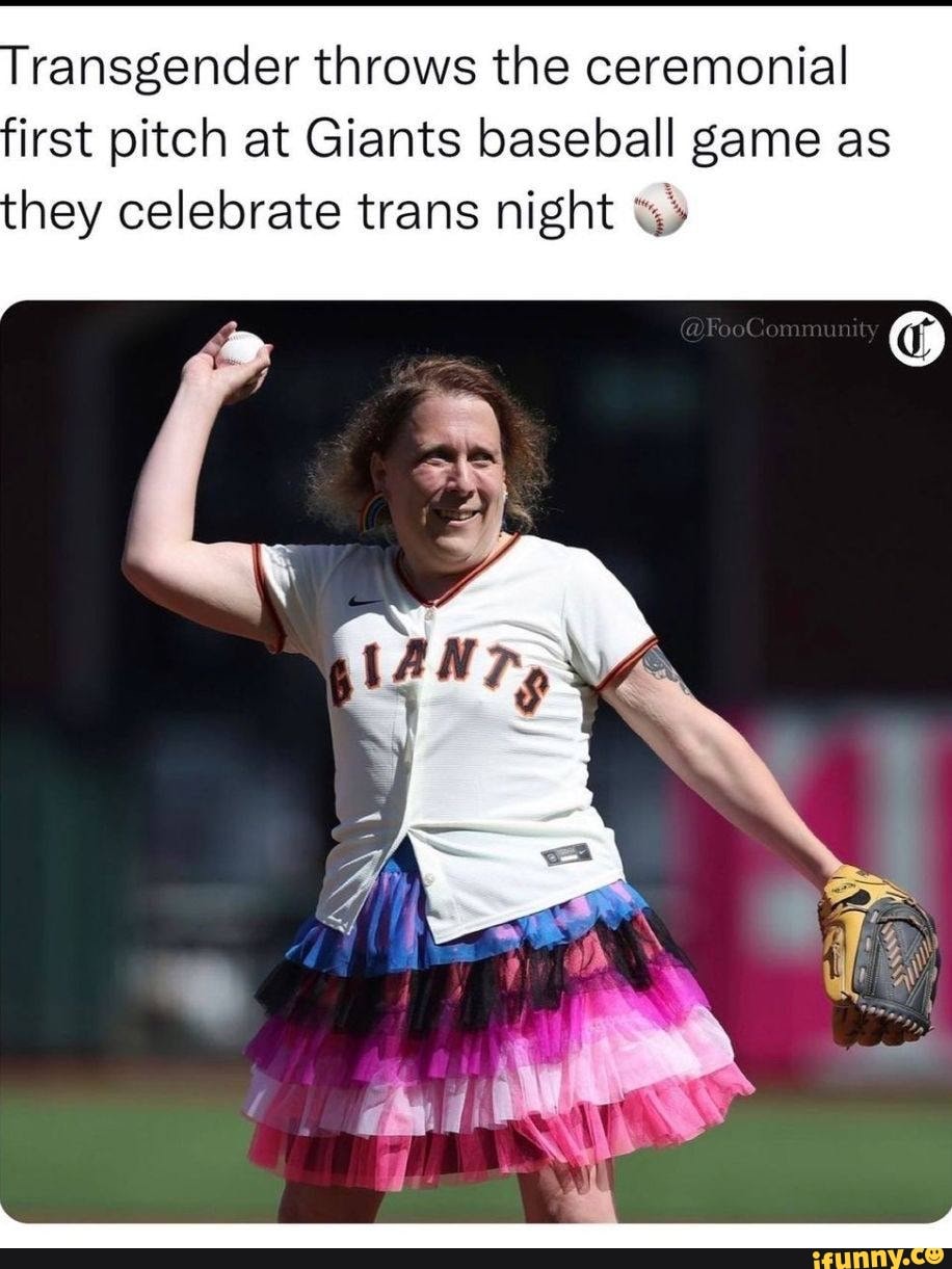 Transgender throws the ceremonial first pitch at Giants baseball game ...