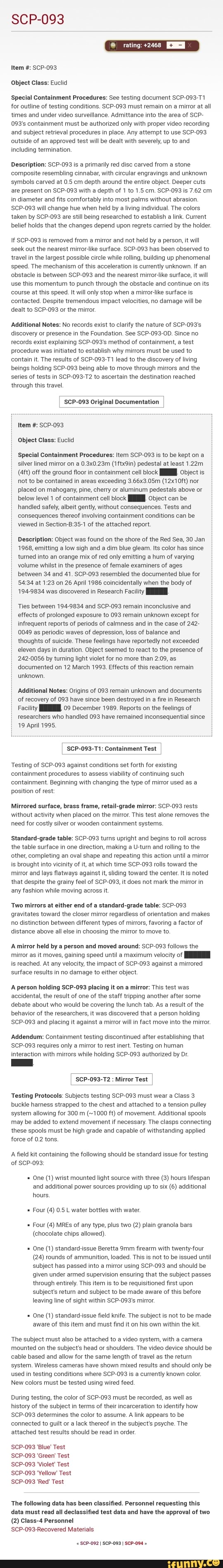 EST Object Class: Euclid Special Containment Procedures: See testing ...