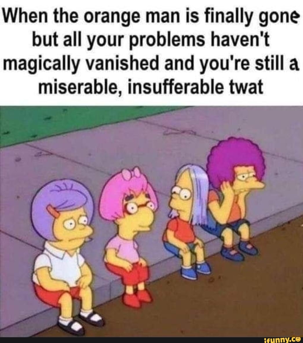 When the orange man is finally gone but all your problems haven't ...