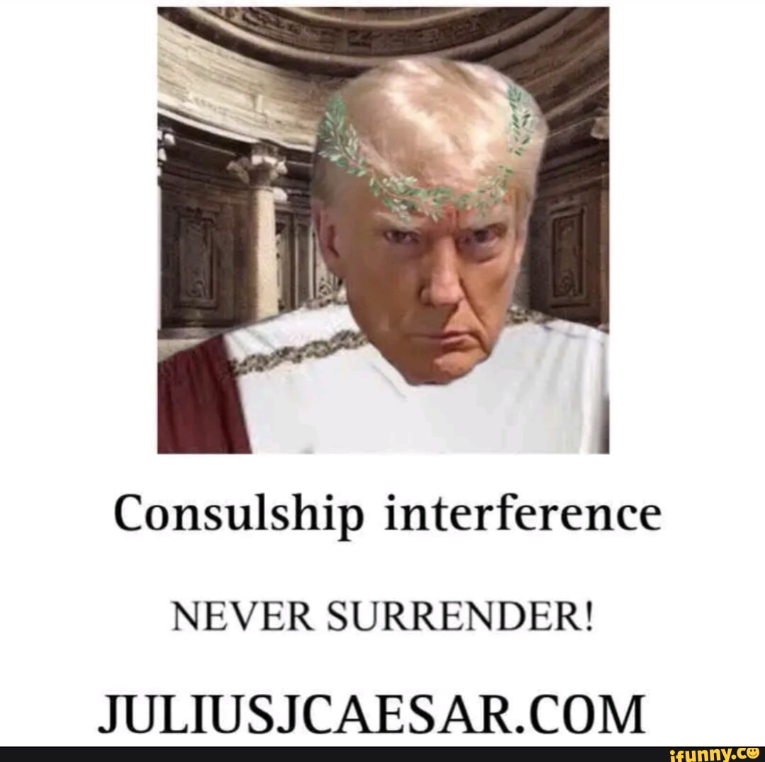 Consulship interference NEVER SURRENDER! - iFunny