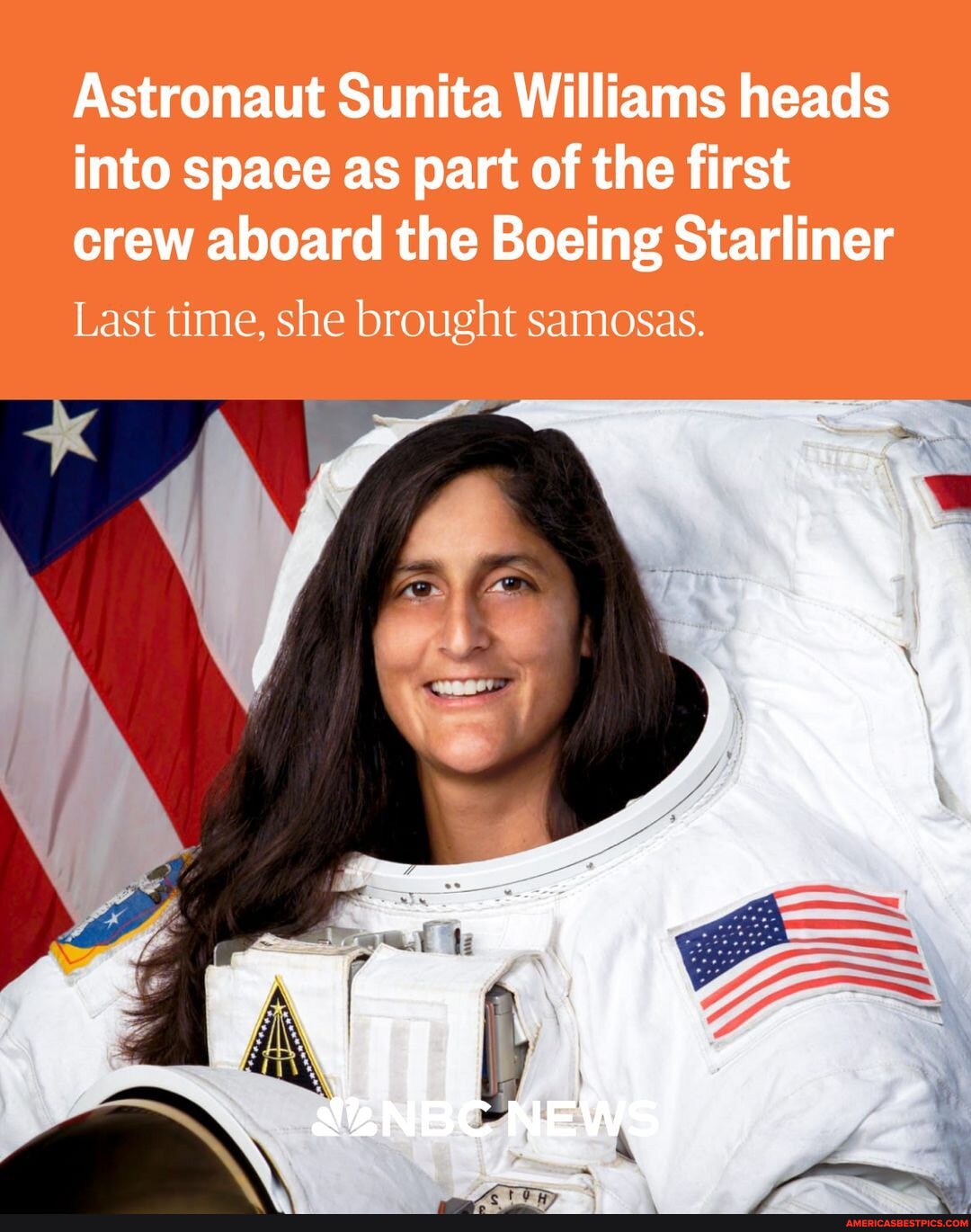 Sunita Williams, an Indian American NASA astronaut aboard the Boeing ...