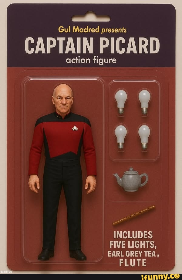 Gul Madred presents CAPTAIN PICARD action figure INCLUDES FIVE LIGHTS ...