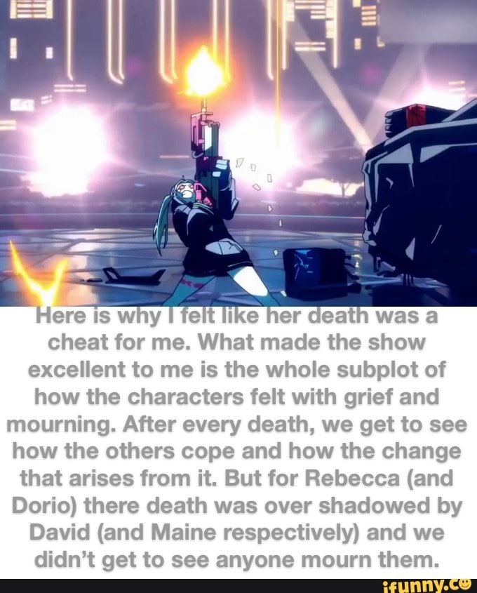 Here is why I felt like her death was a cheat for me. What made the ...