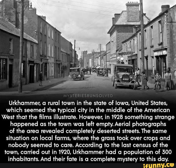 Urkhammer, a rural town in the state of lowa, United States, which ...