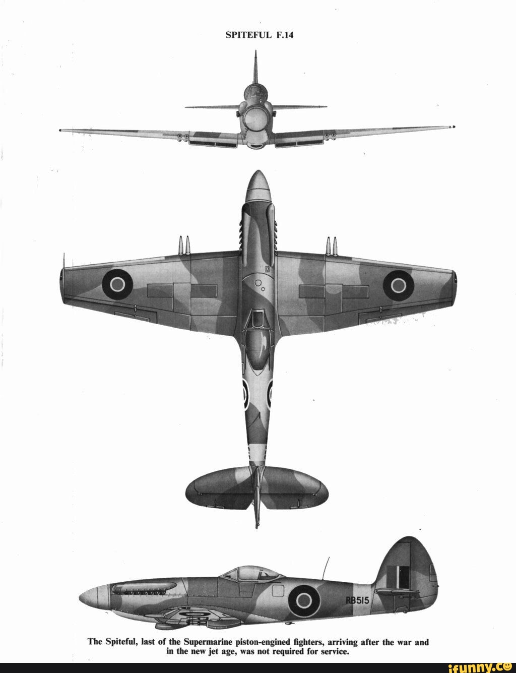 SPITEFUL F.14 The Spiteful, last of the Supermarine piston-engined ...