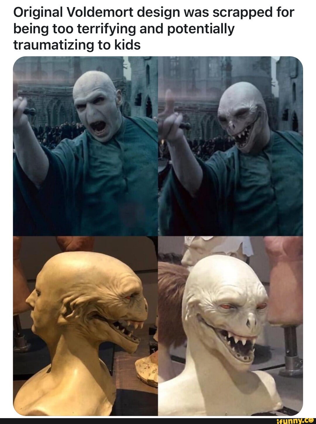 Original Voldemort design was scrapped for being too terrifying and ...