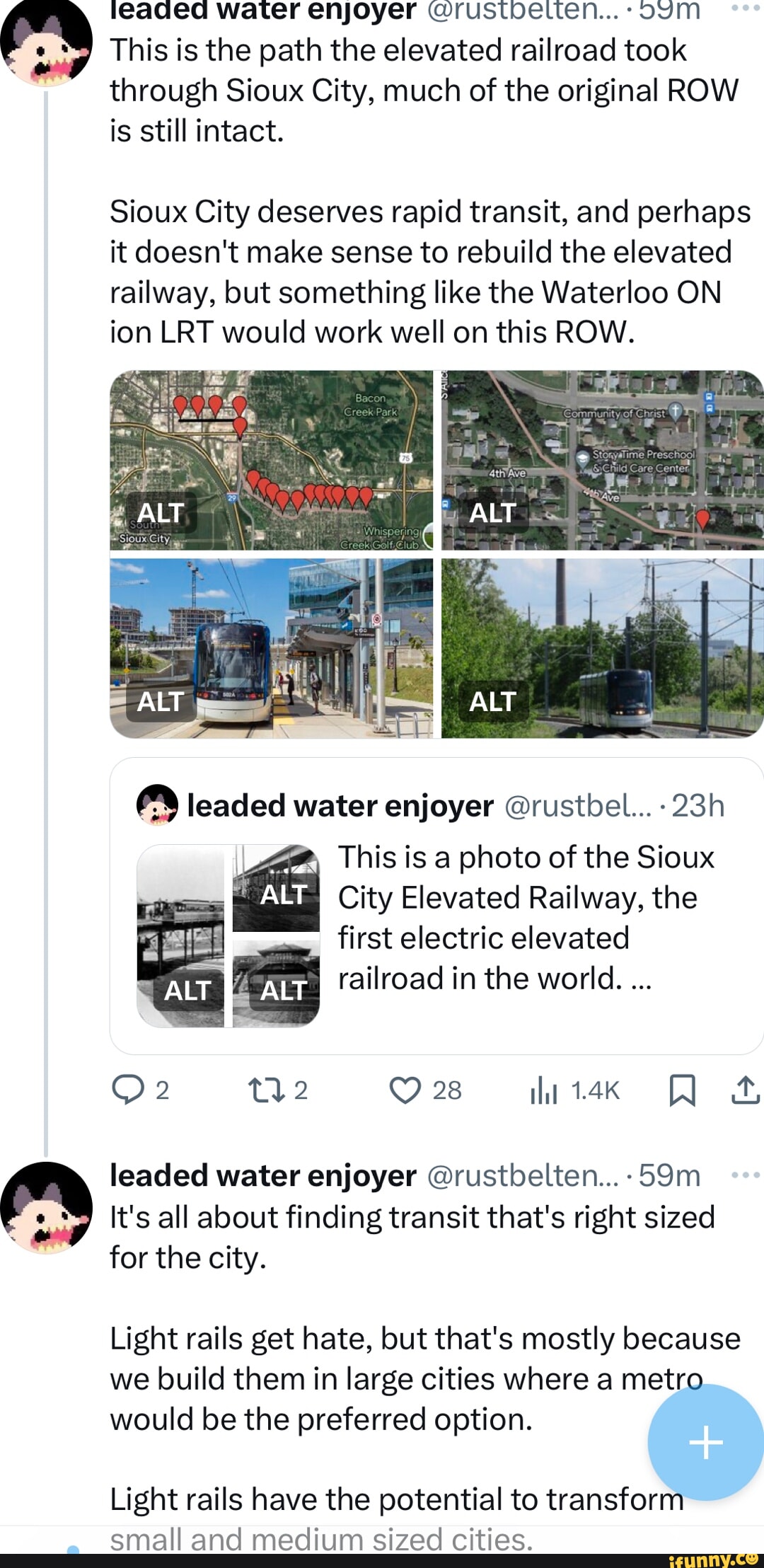 Leaded water enjoyer @rustpetten... This is the path the elevated ...